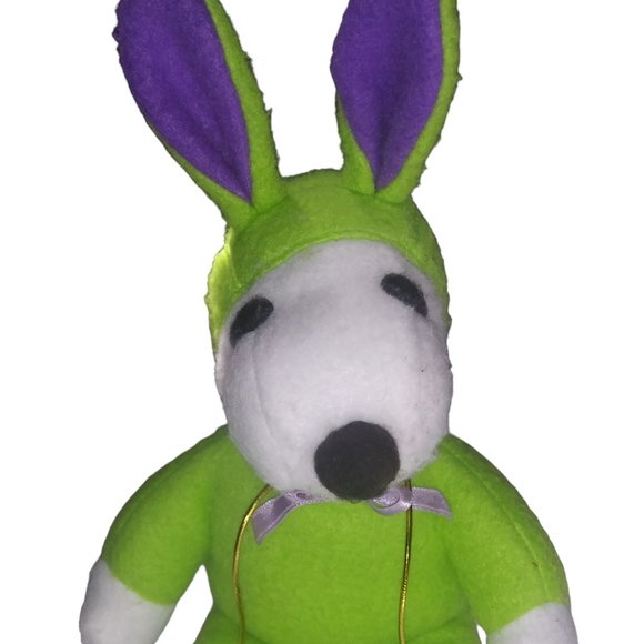 Peanuts | Toys | Vtg Peanuts Snoopy Green Bunny Rabbit With Purple ...